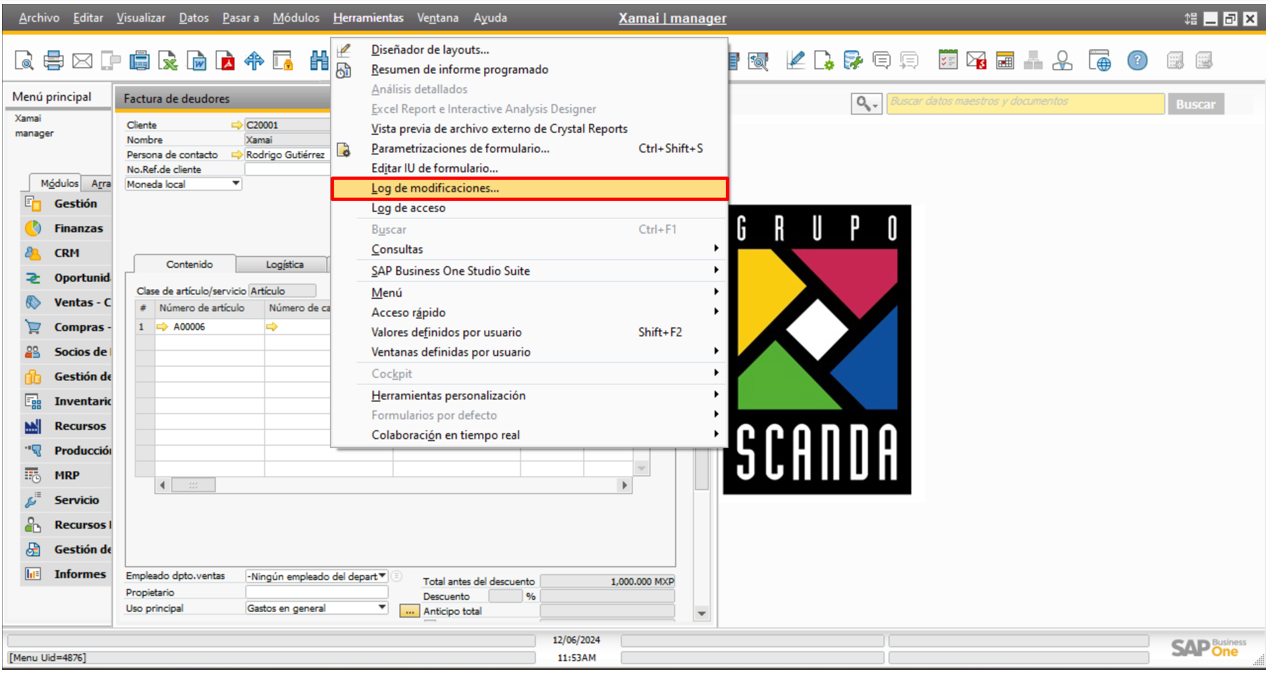 Como Utilizar el Log de Modificaciones en SAP B1 para Rastrear y ...